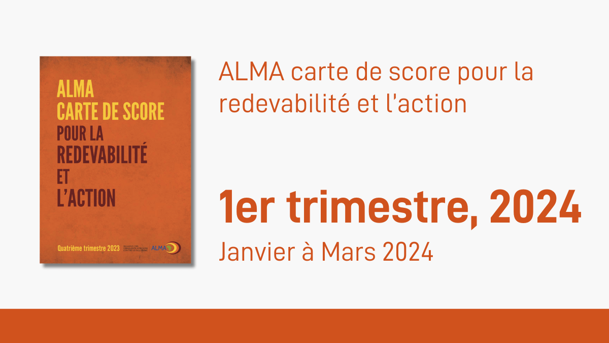 Premier trimestre, 2024 : carte de score ALMA, rapport synthétique ...